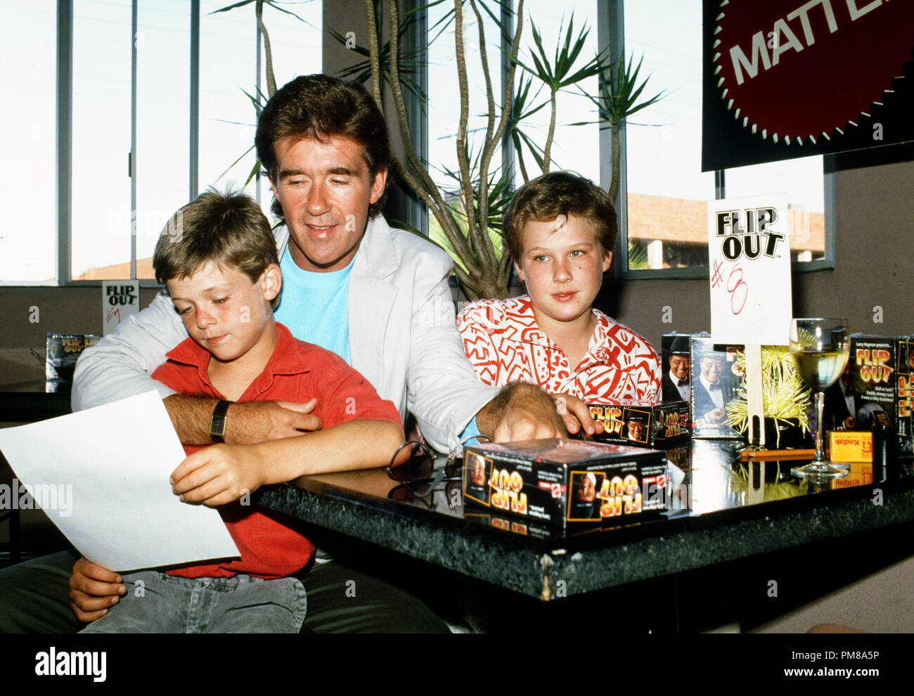 Alan Thicke with sons and Robin and Brennan, circa 1987 File Reference ...