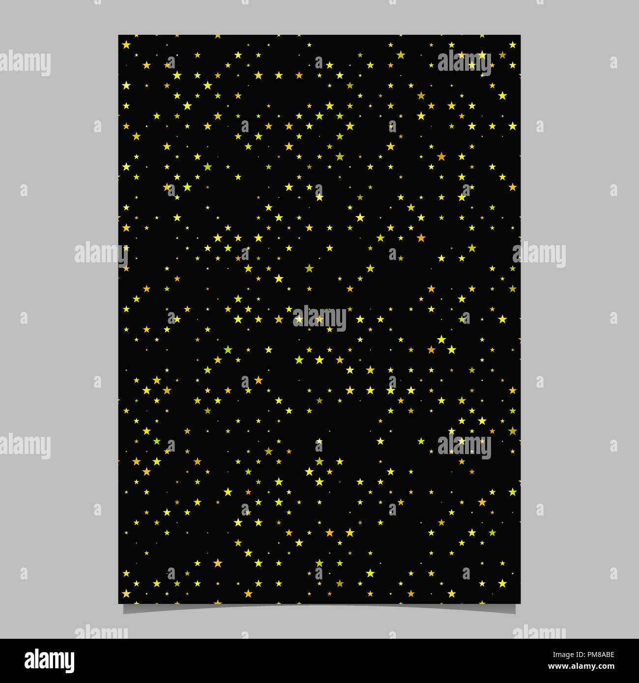 Yellow star shape pattern background brochure template design Stock ...