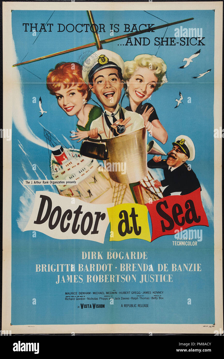 Studio Publicity: "Doctor at Sea", 1955 Republic Pictures Poster Dirk ...