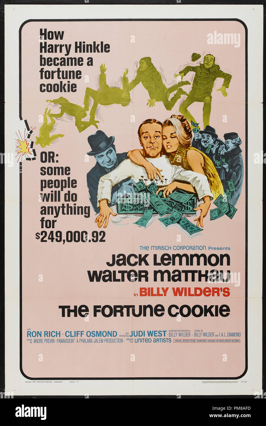 Studio Publicity: "The Fortune Cookie", 1966 United Artists Poster Jack ...