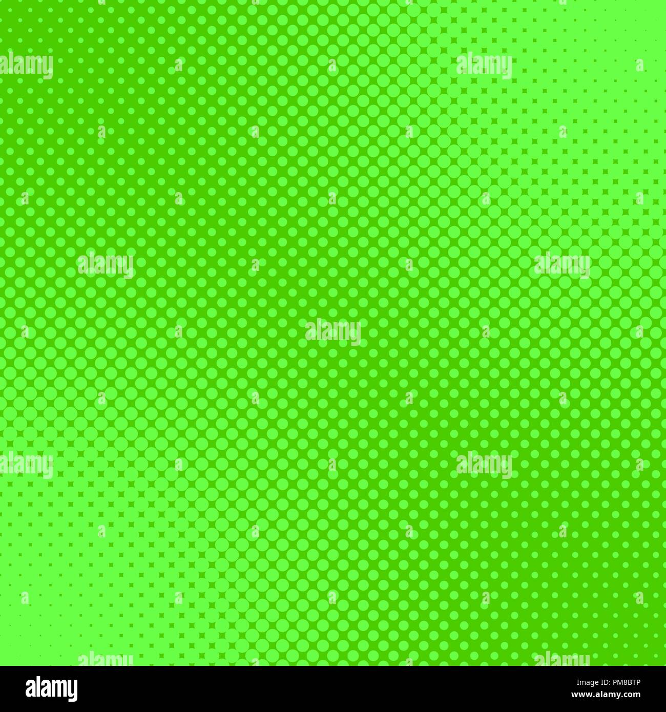 Green halftone dot pattern background - vector graphic from circles ...