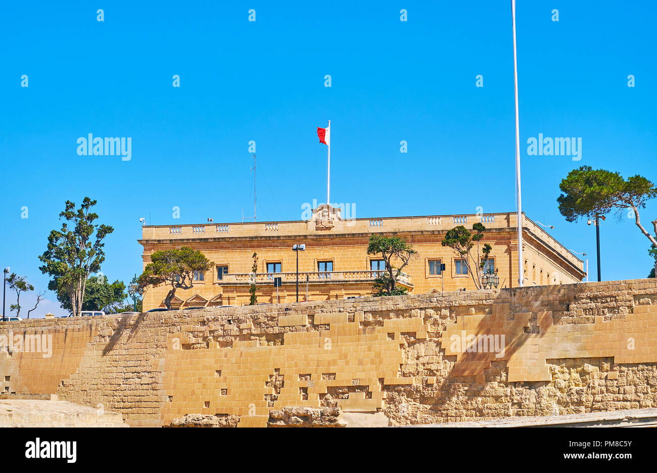 The mansion of former Vernon Club, nowadays - the Central Bank of Malta ...