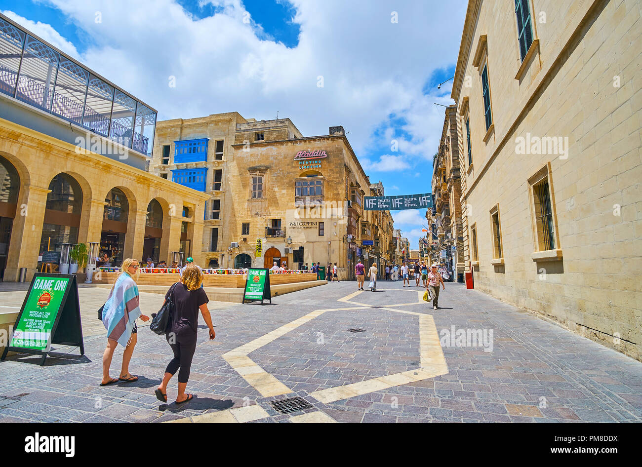 Merchants street valletta malta hi-res stock photography and images - Alamy