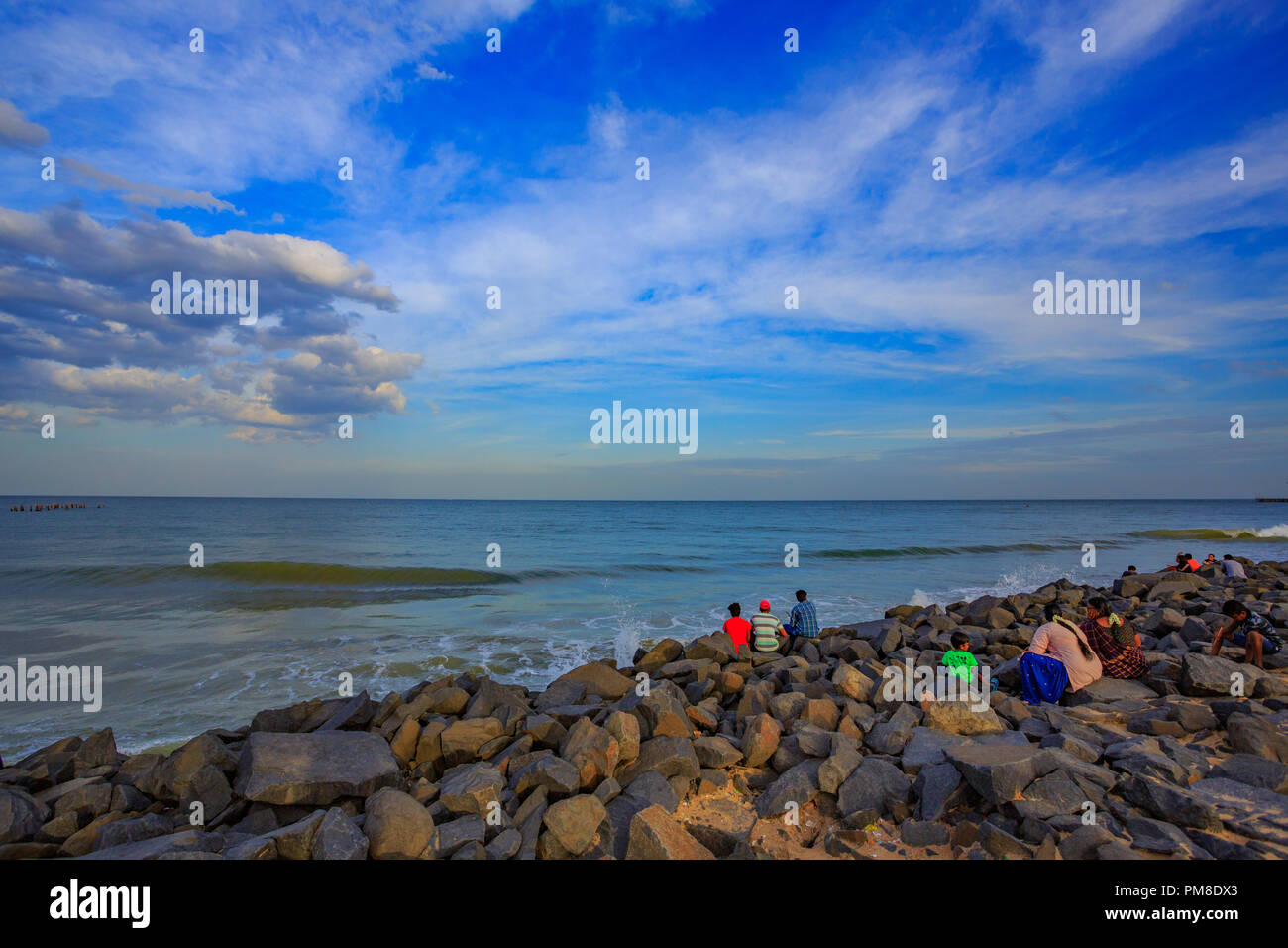 Pondicherry sea hi-res stock photography and images - Alamy