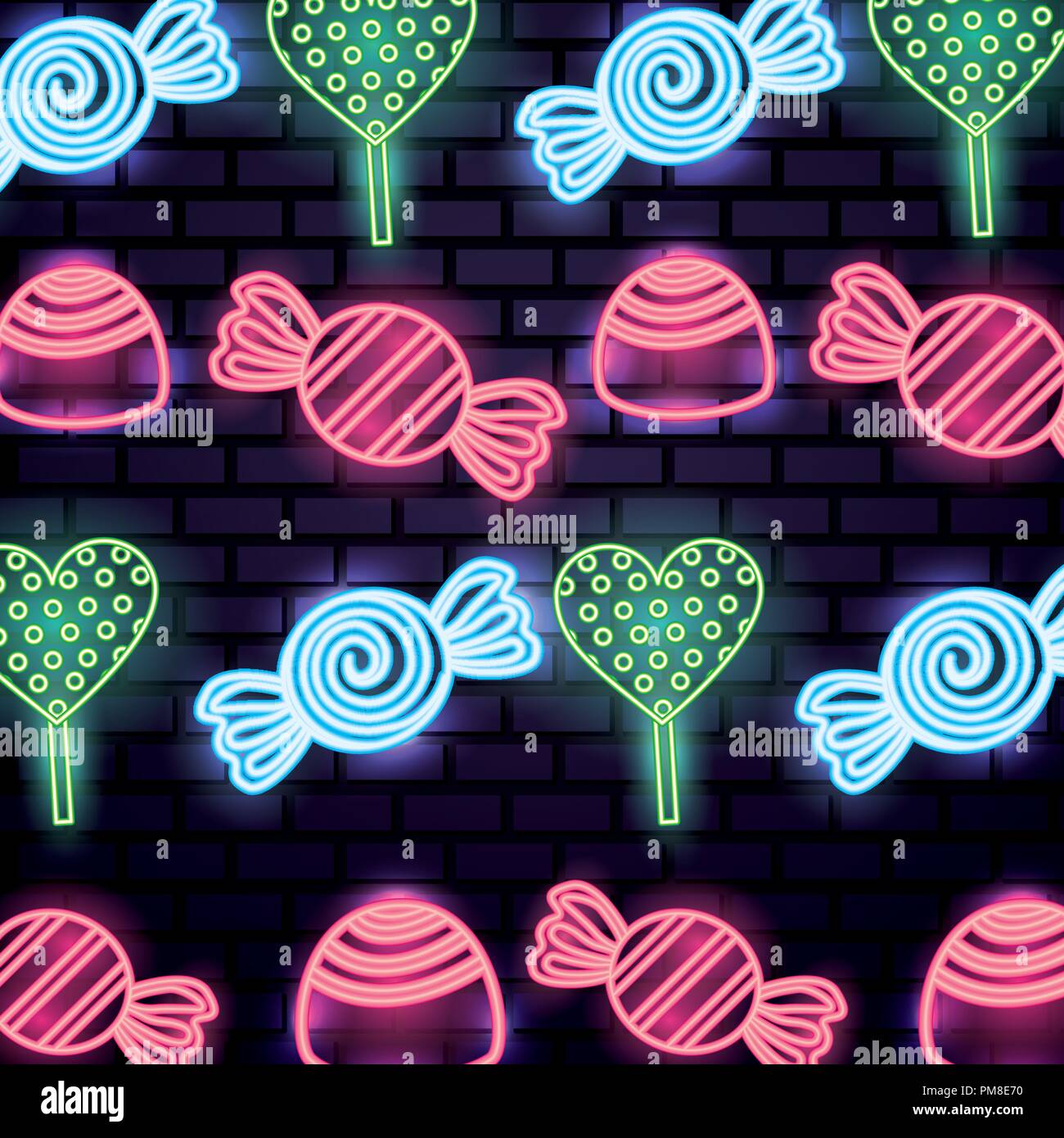 sweet candy neon Stock Vector Image & Art - Alamy