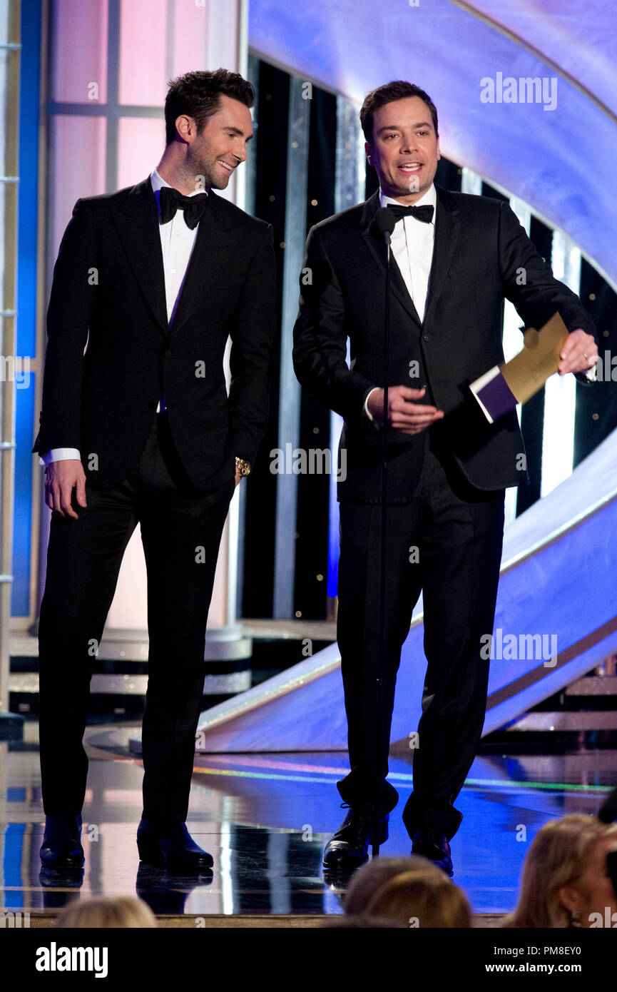 Adam Levine and Jimmy Fallon present the Golden Globe for BEST ORIGINAL ...