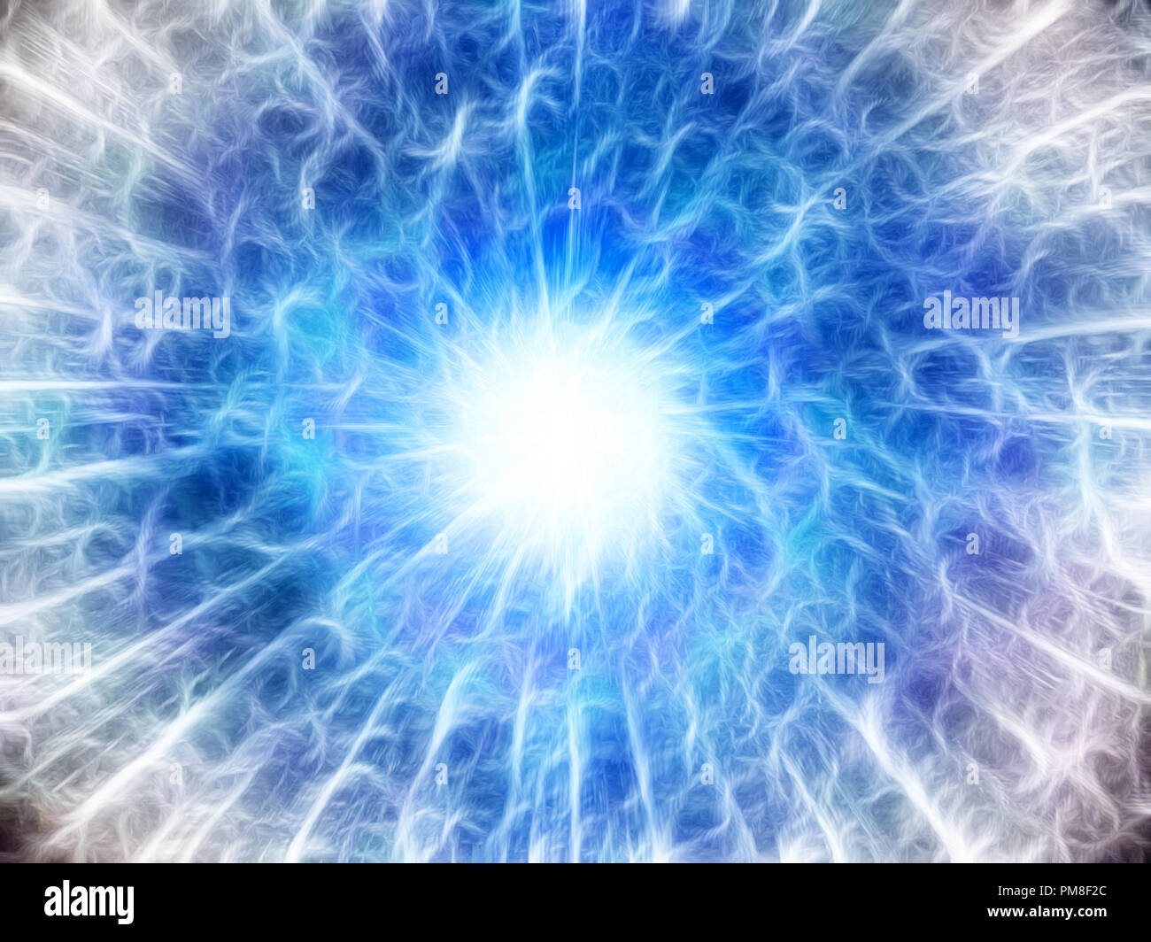 Abstract glowing burst of light Stock Photo - Alamy
