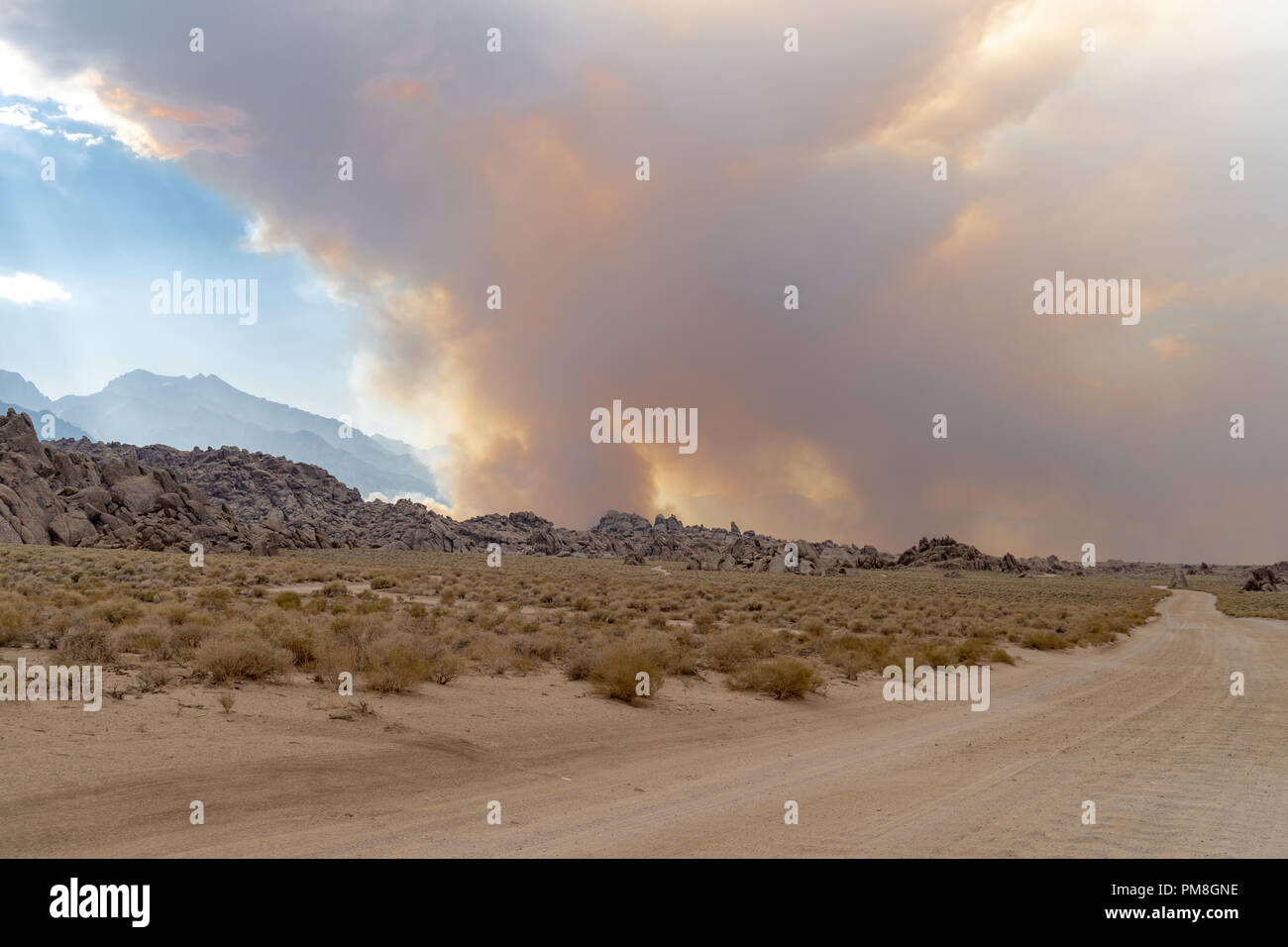 Wildfire starts in the Eastern Sierra Nevada mountains near the Alabama ...