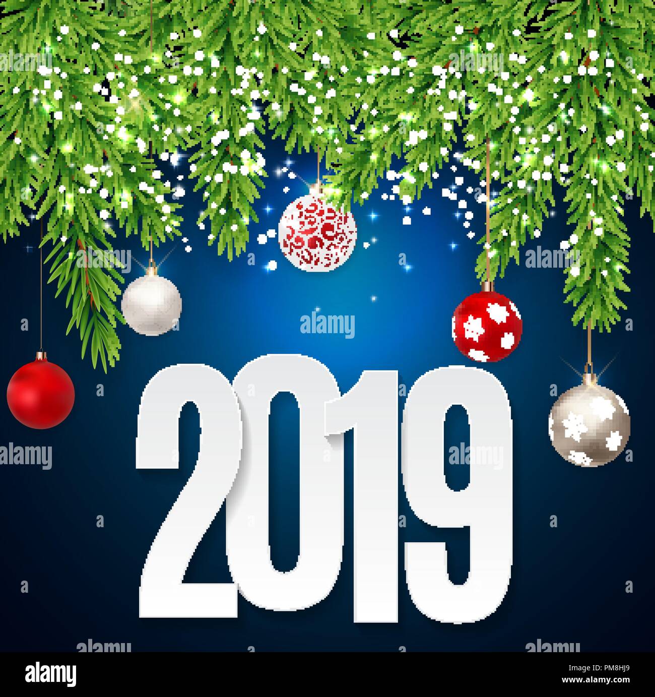 Happy New Year 2019 Background. Vector Illustration Stock Vector Image ...