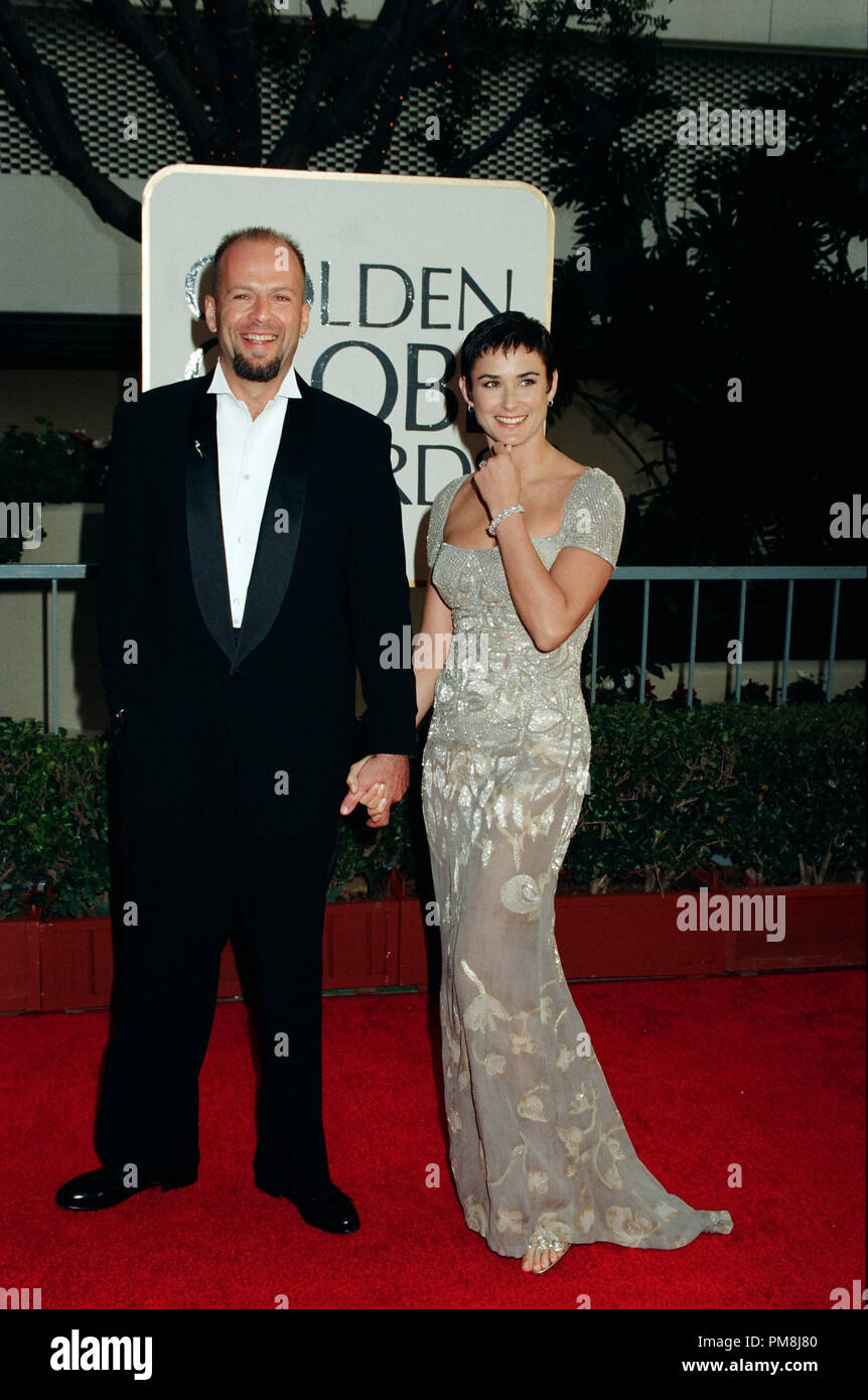 Bruce Willis And Demi Moore At 1997 Golden Globe Awards © Jrc The