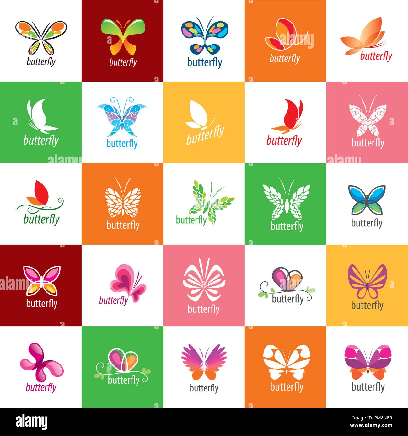 vector butterfly logo Stock Vector Image & Art - Alamy