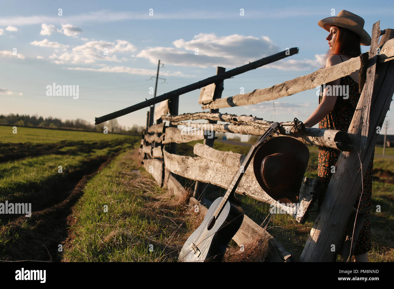 cowgirl hat nature Stock Photo - Alamy