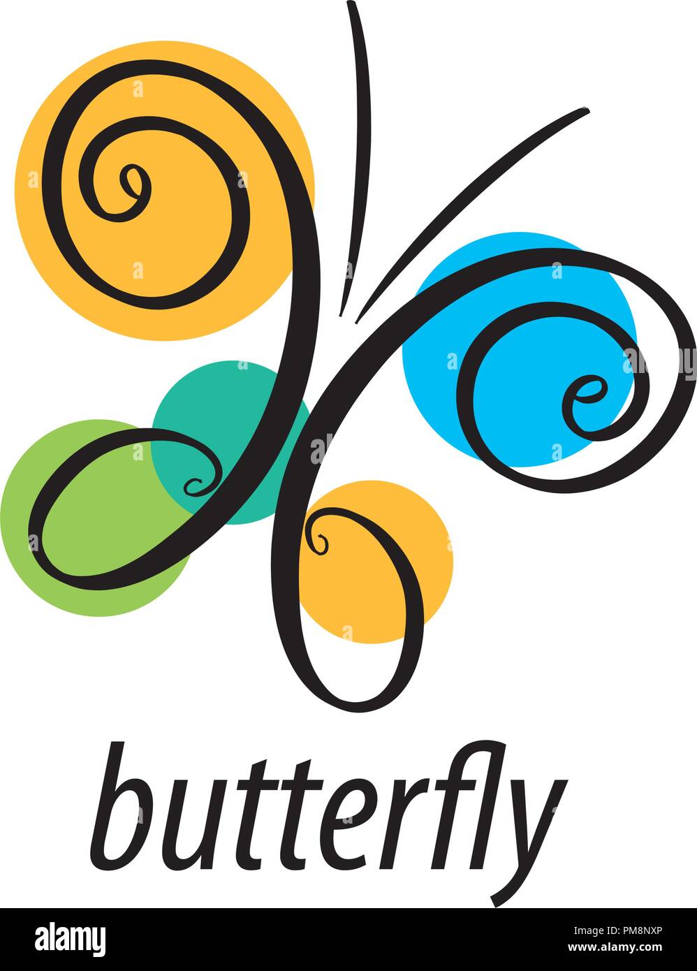 vector butterfly logo Stock Vector Image & Art - Alamy