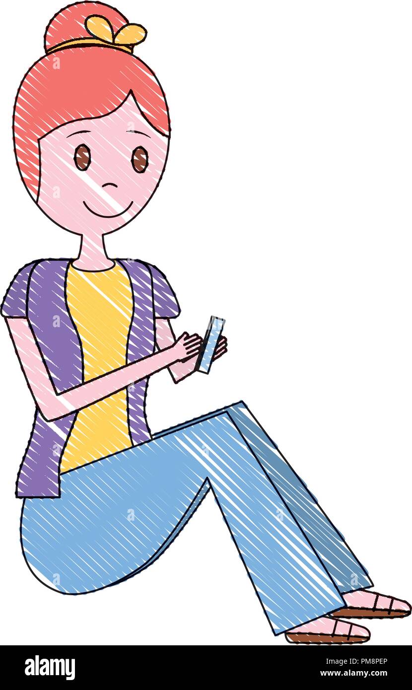 Smartphone on the floor Stock Vector Images - Alamy