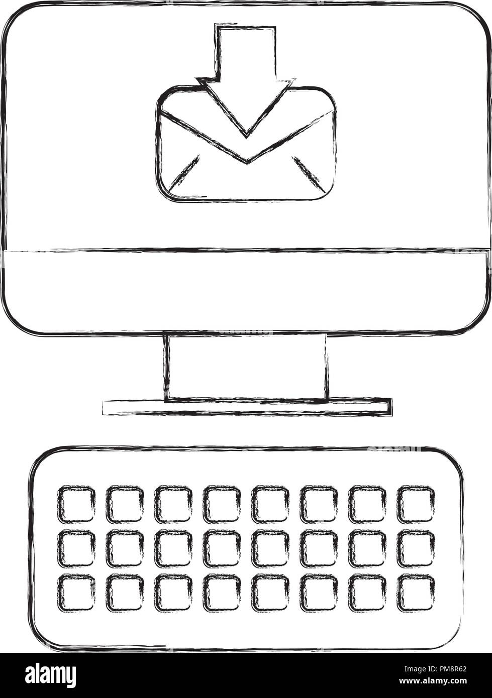 computer receiving email message digital Stock Vector Image & Art - Alamy