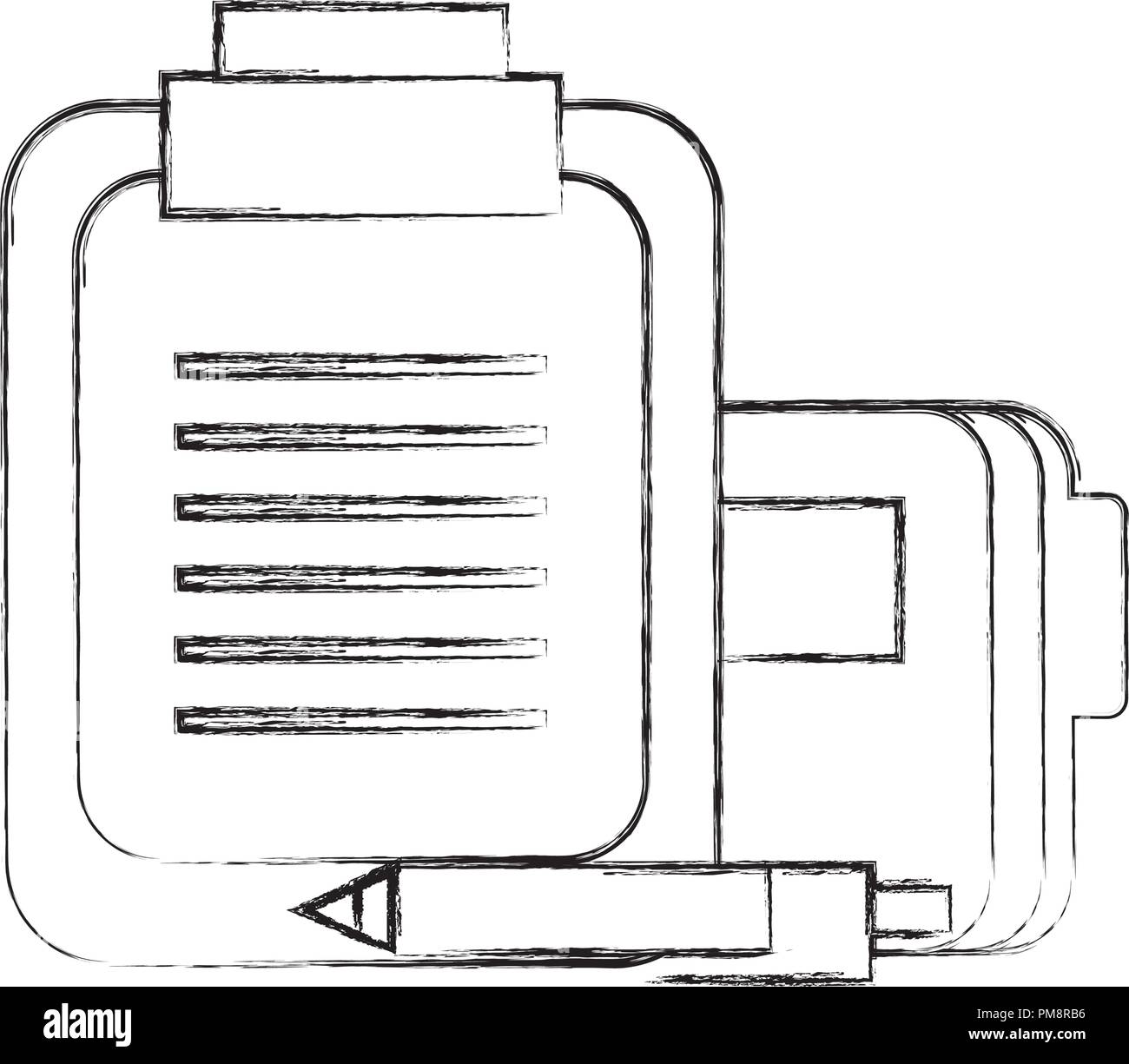 office clipboard folder file pen tools Stock Vector Image & Art - Alamy