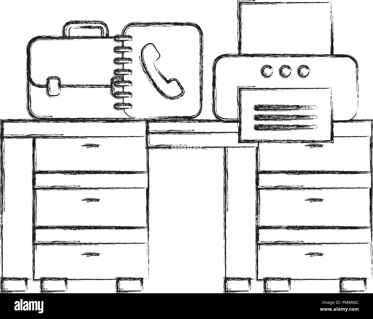 Address machine Stock Vector Images - Alamy