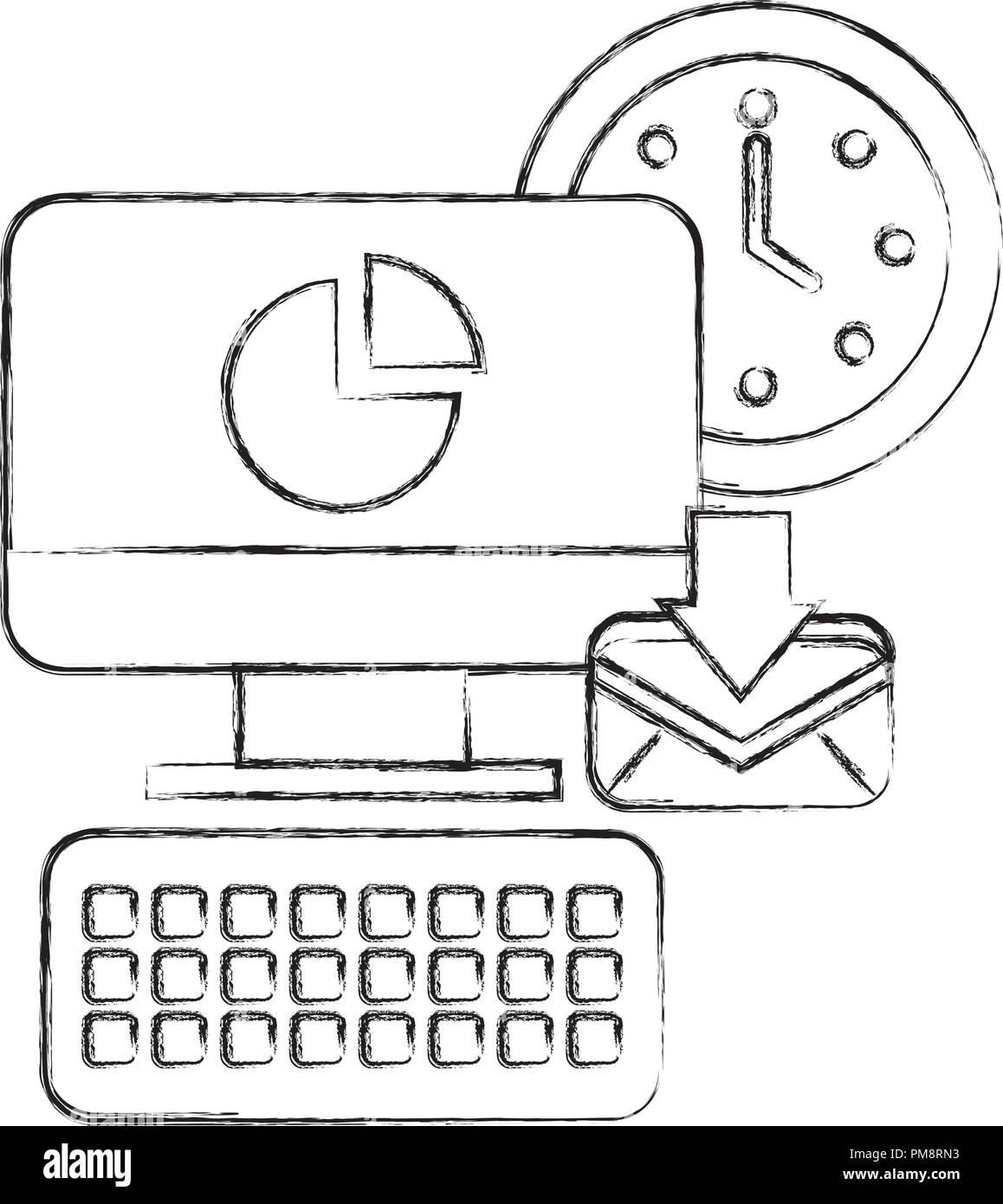 Pie chart clock hi-res stock photography and images - Alamy