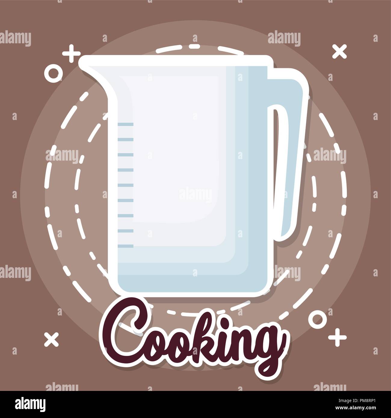 cooking design with pitcher icon over brown background, colorful design ...
