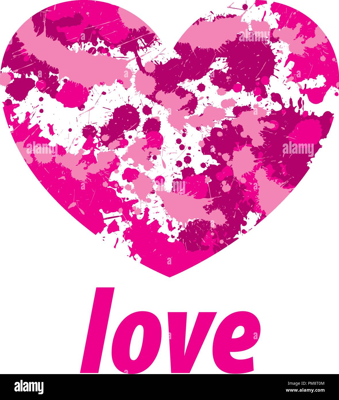 Heart draw brush vector image Stock Vector Images - Alamy
