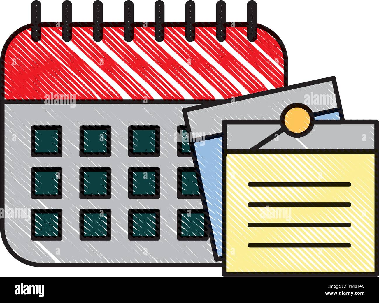 office calendar memos notes remindering Stock Vector Image & Art - Alamy