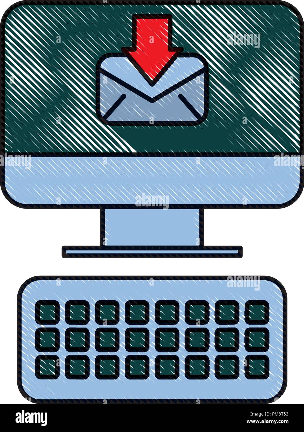 computer receiving email message digital Stock Vector Image & Art - Alamy