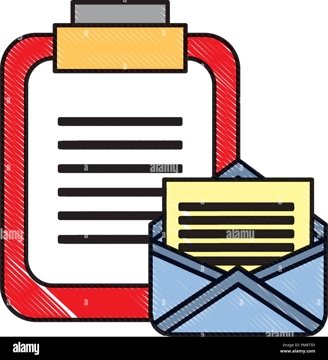 Clipboard mobile office Stock Vector Images - Alamy