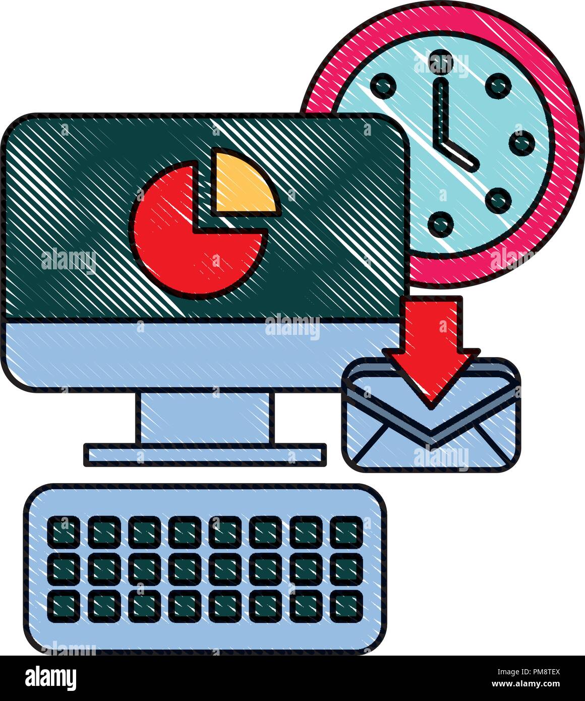Pie chart clock hi-res stock photography and images - Alamy