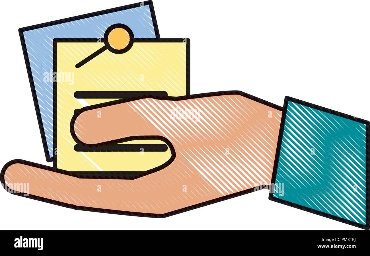 Business sticky note hand Stock Vector Images - Alamy