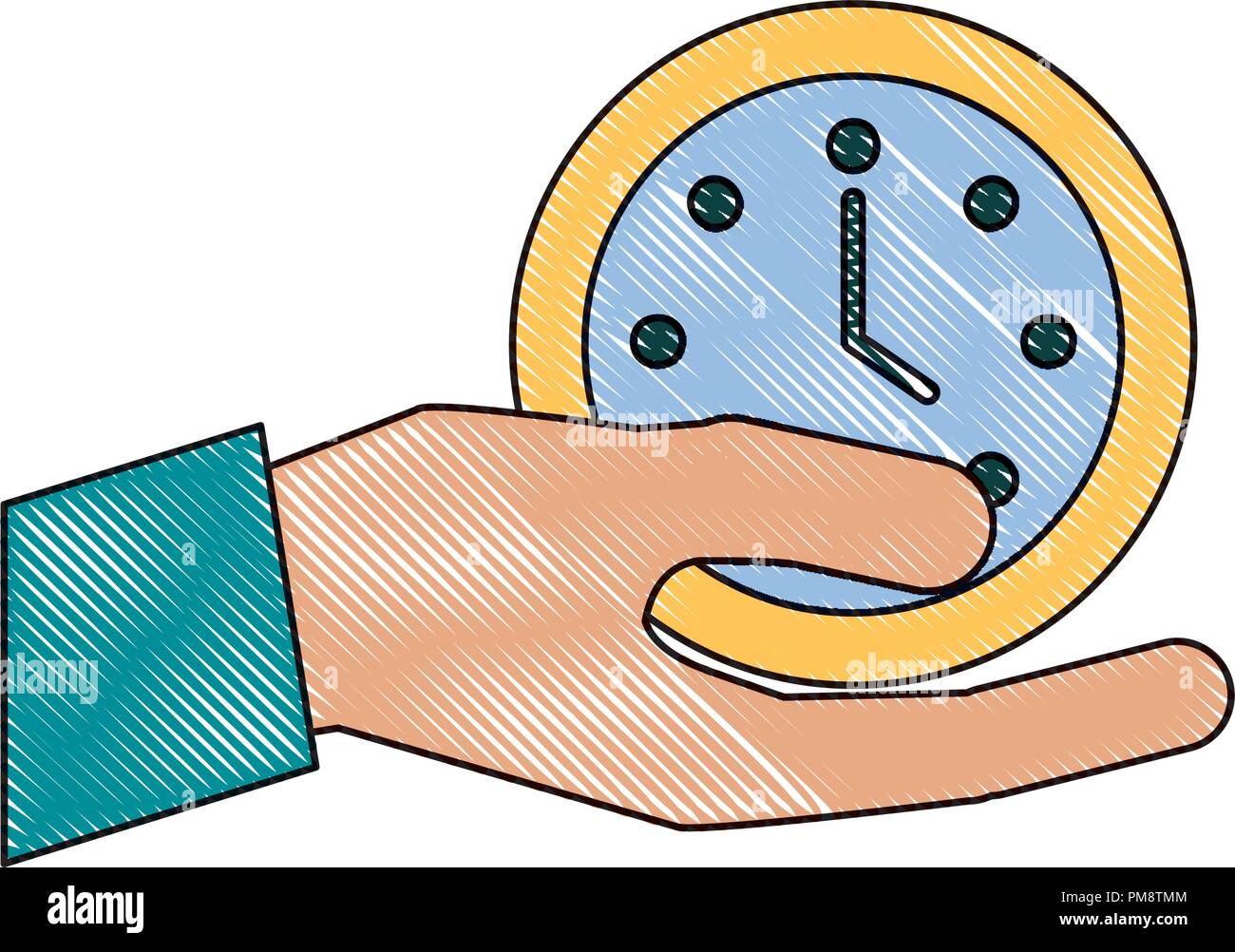 hand holding clock time business office Stock Vector Image & Art - Alamy