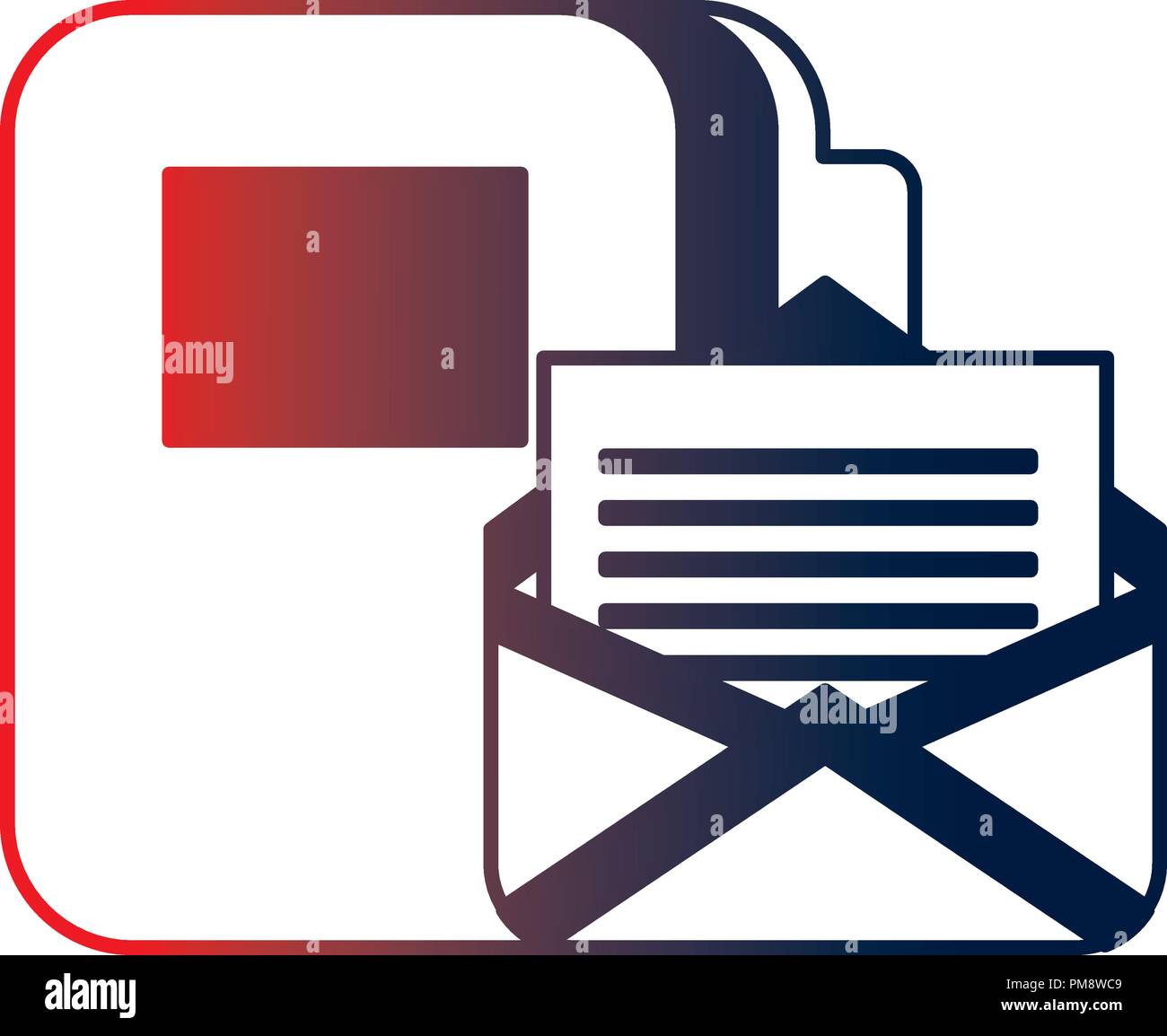 envelope mail with folder Stock Vector Image & Art - Alamy