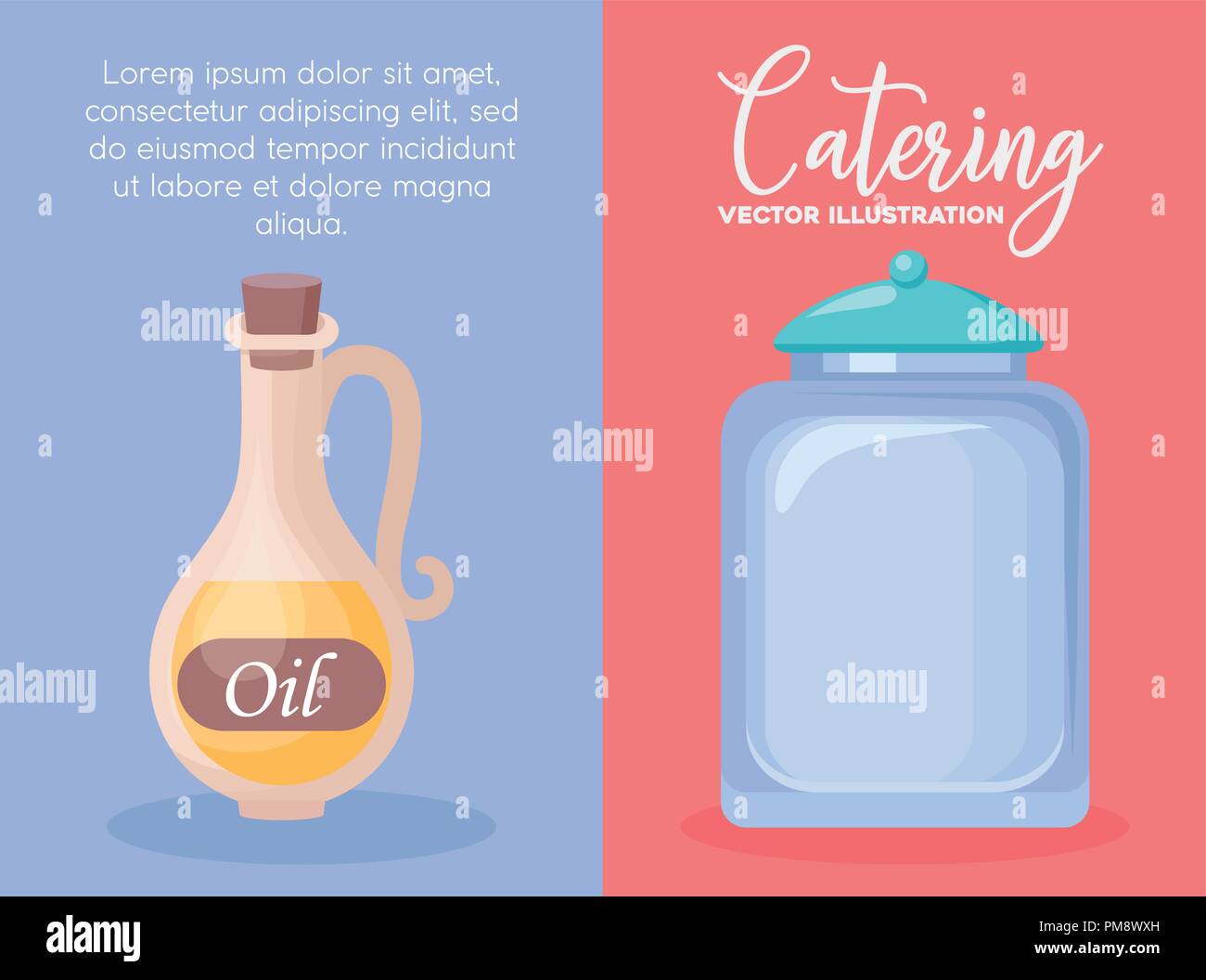 infographic of cooking utensils over colorful squares, vector ...