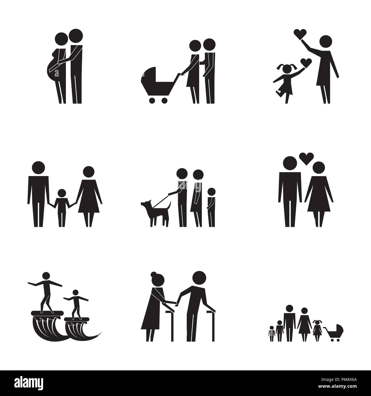 Baby parents grandparents Stock Vector Images - Alamy