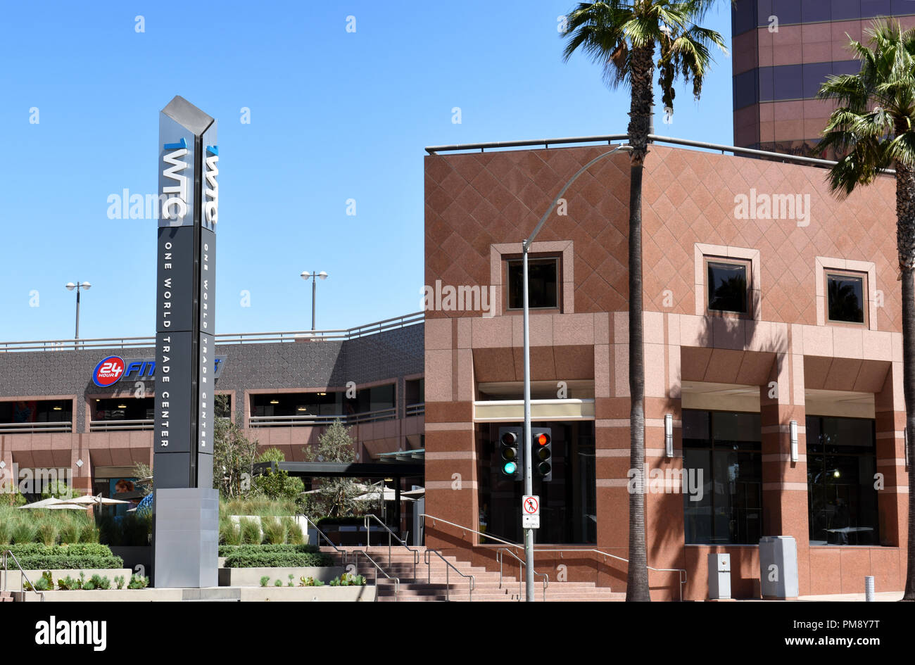 LONG BEACH, CALIF - SEPT 10, 2018: One World Trade Center, a 27 story ...