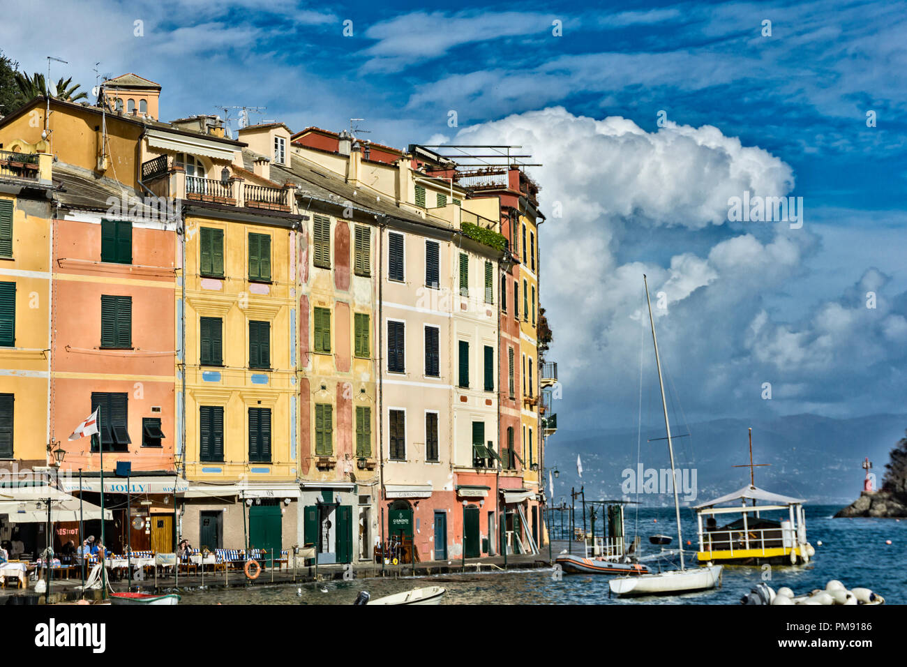 PORTOFINO, ITALY - MARCH 12, 2018: Seaside view at Portofino, Italy ...