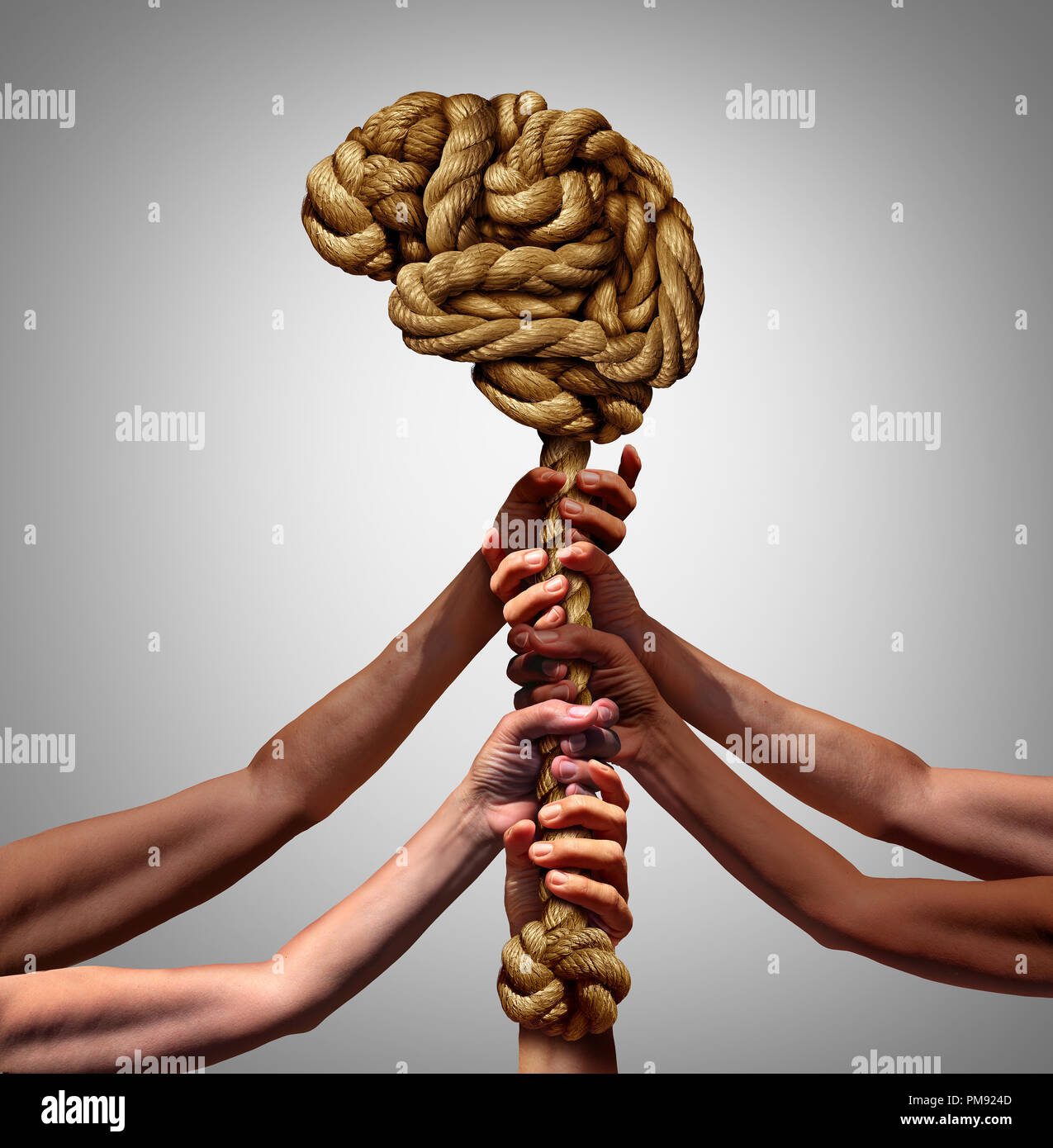 Psychology and society group mental health support concept as diverse ...