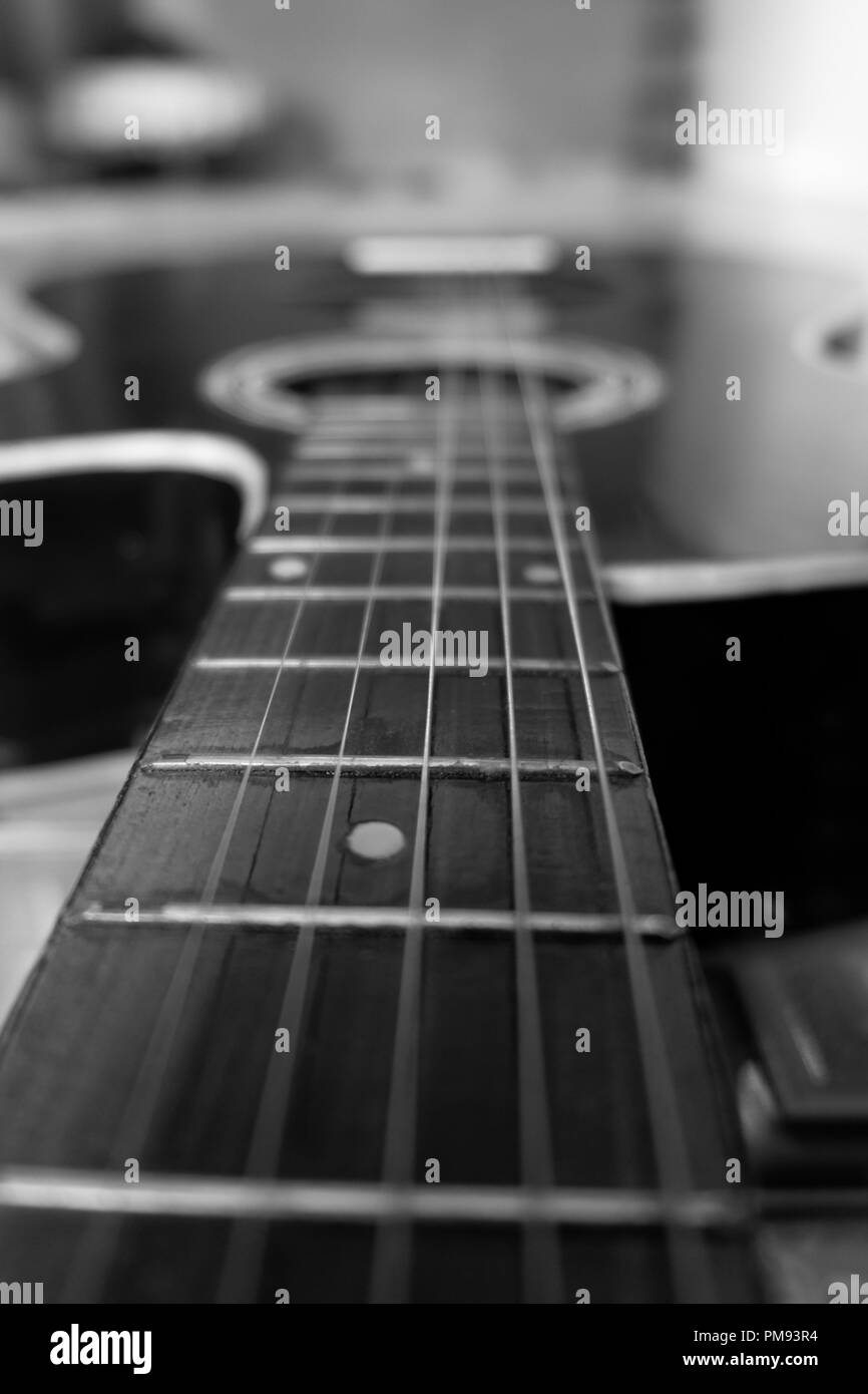 Closeup acoustic guitar hi-res stock photography and images - Alamy