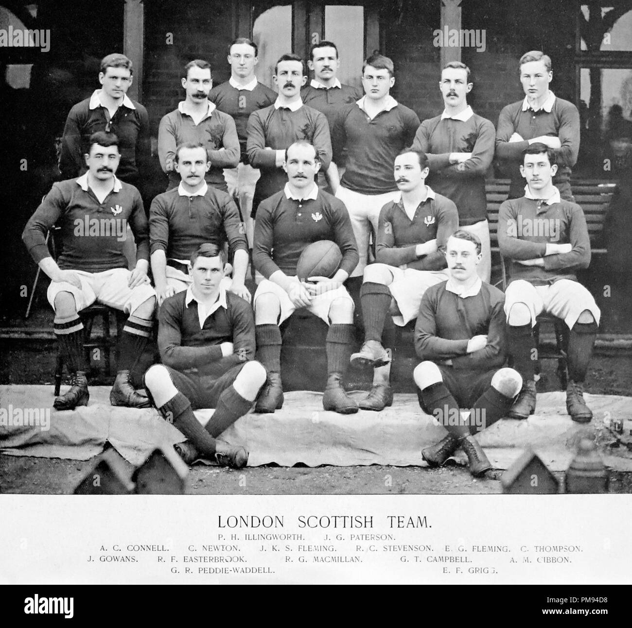 London Scottish Rugby Team in the 1890s Stock Photo - Alamy