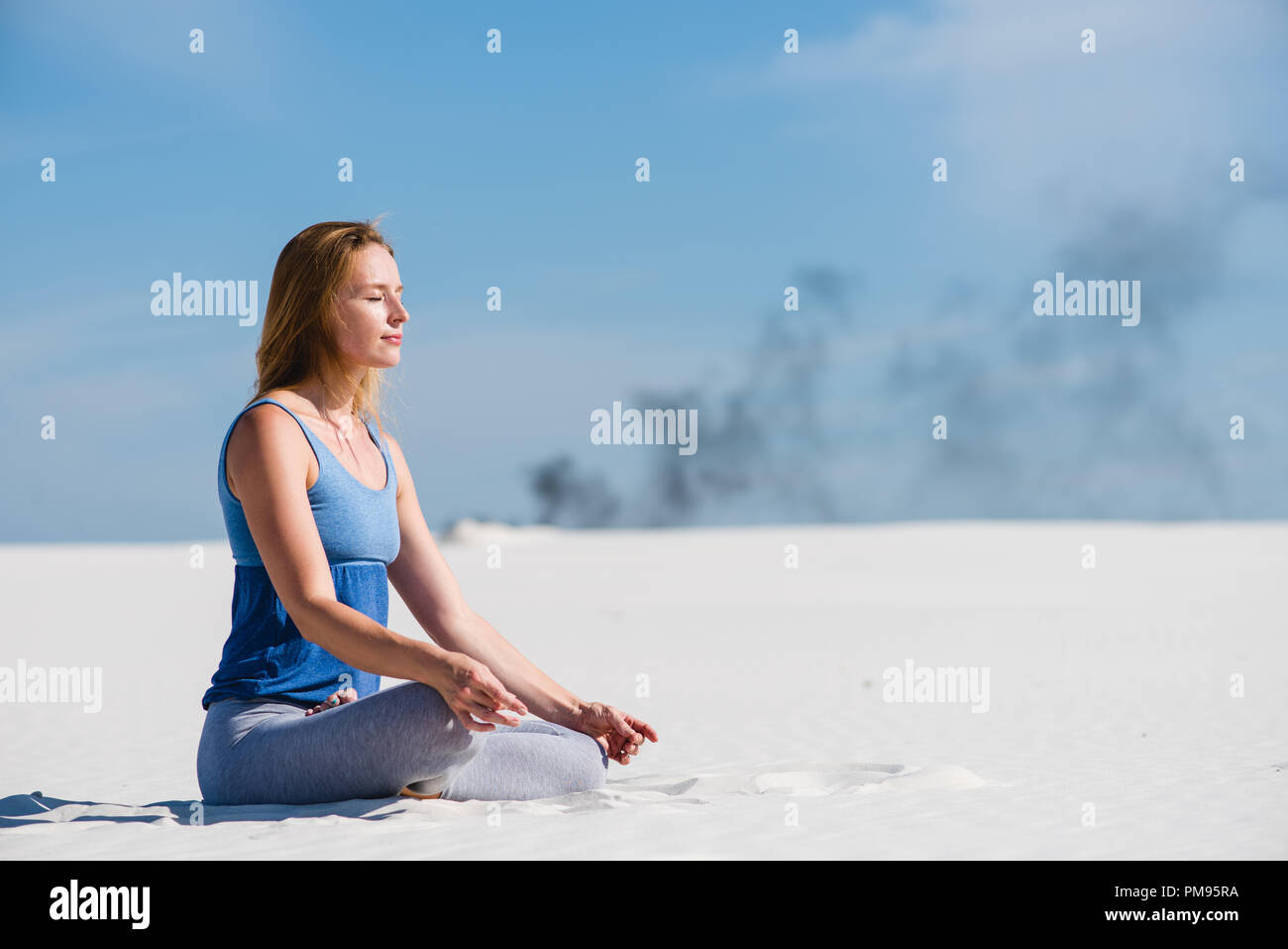 Female young wind peaceful harmony hi-res stock photography and images ...