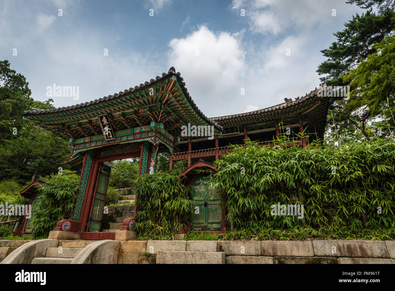 Entrance to temple library Stock Photo - Alamy