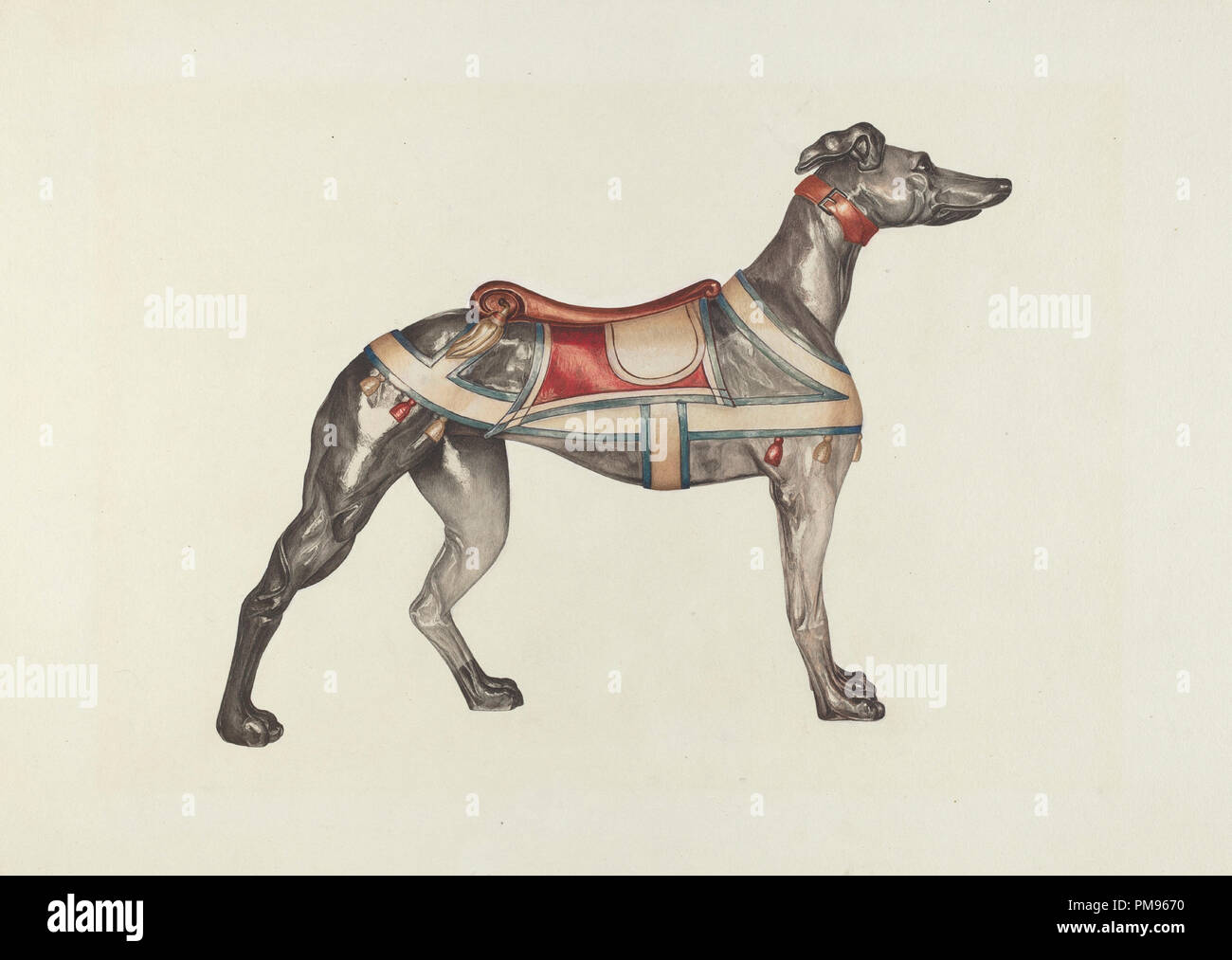 Carousel Dog. Dated: c. 1939. Dimensions: overall: 36.2 x 48.9 cm (14 1 ...