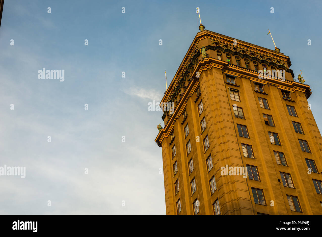 Artistic tower building in stockholm Stock Photo - Alamy