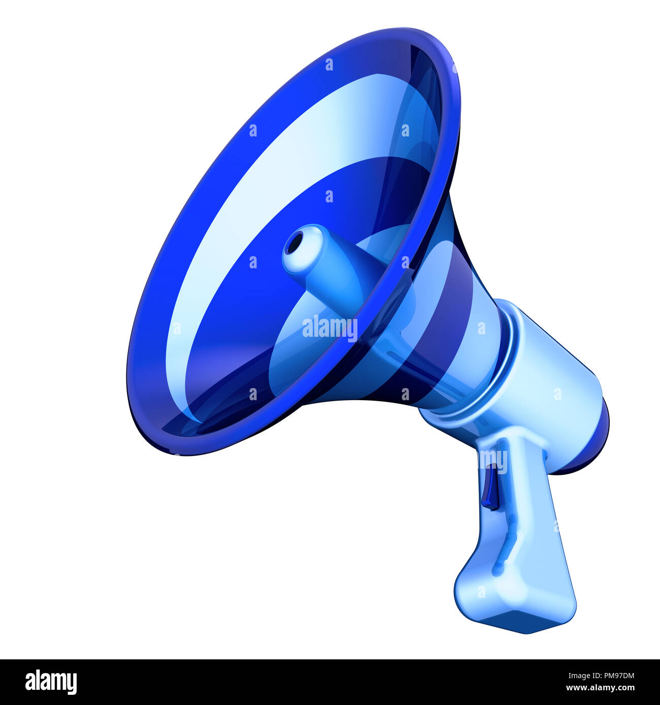 megaphone communication news blog loudspeaker bullhorn blue stylish ...