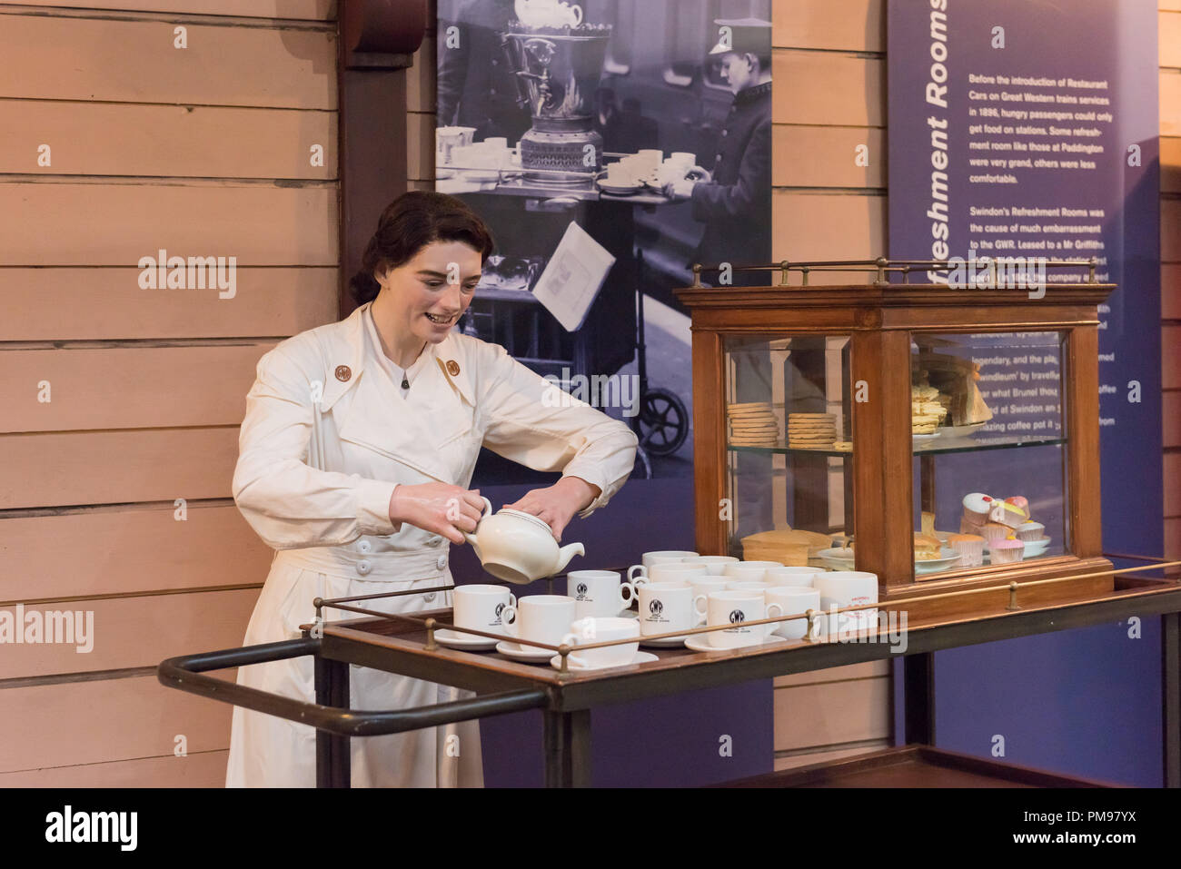 Woman railway station steam train hi-res stock photography and images ...
