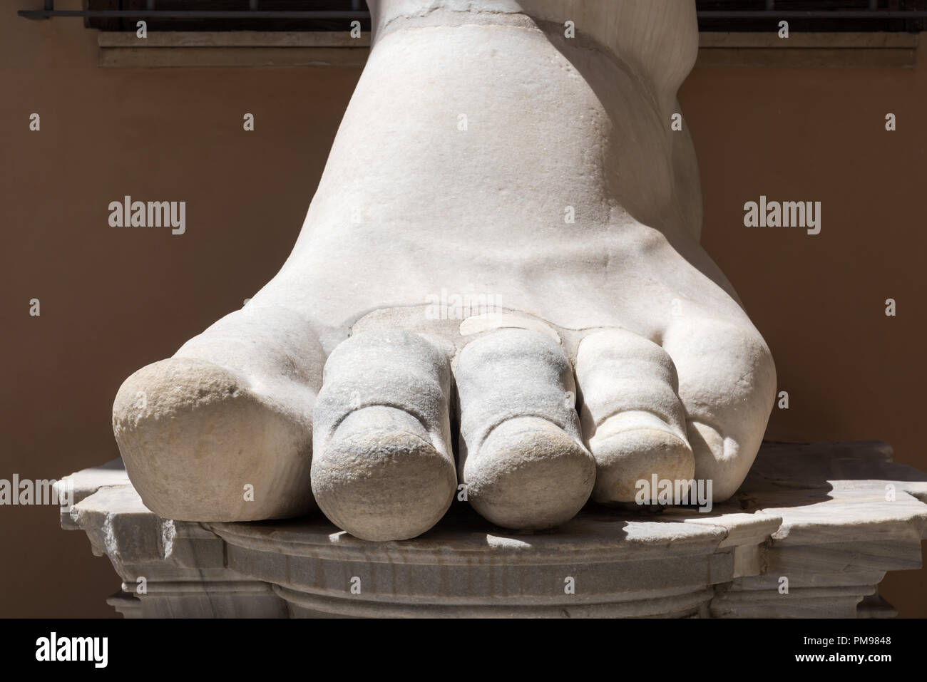 Foot from Colossus of Constantine, Capitoline Museums, Rome, Italy ...