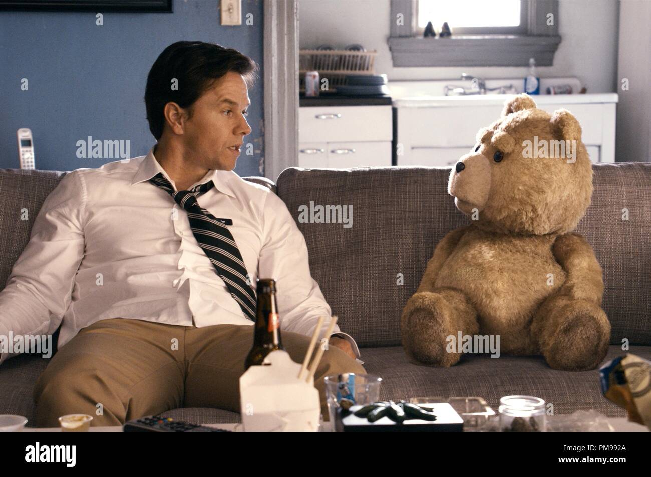 Ted (voiced by SETH MACFARLANE) with his best friend, John (MARK ...
