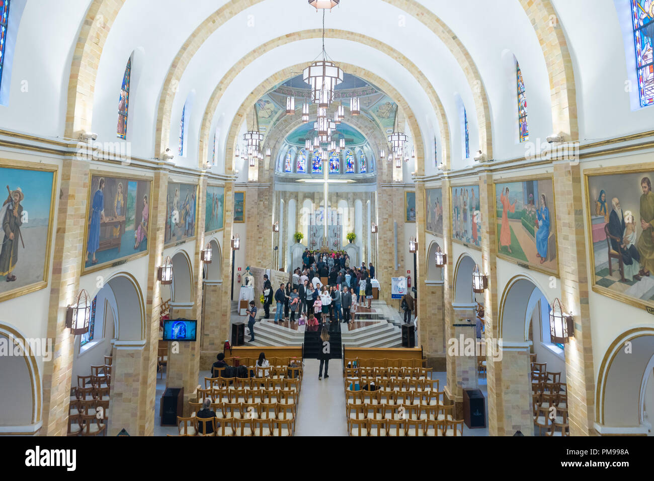 Sao Paulo, Brazil, mai 26, 2018: Inside view of he Our Lady Appeared ...