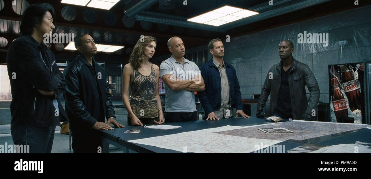 (L to R) Han (SUNG KANG), Tej (CHRIS "LUDACRIS" BRIDGES), Gisele (GAL ...
