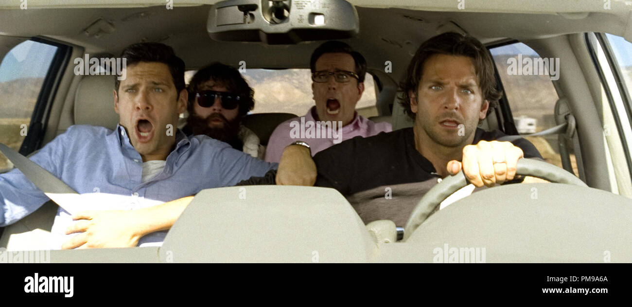 (L-r) JUSTIN BARTHA as Doug, ZACH GALIFIANAKIS as Alan, ED HELMS as Stu ...
