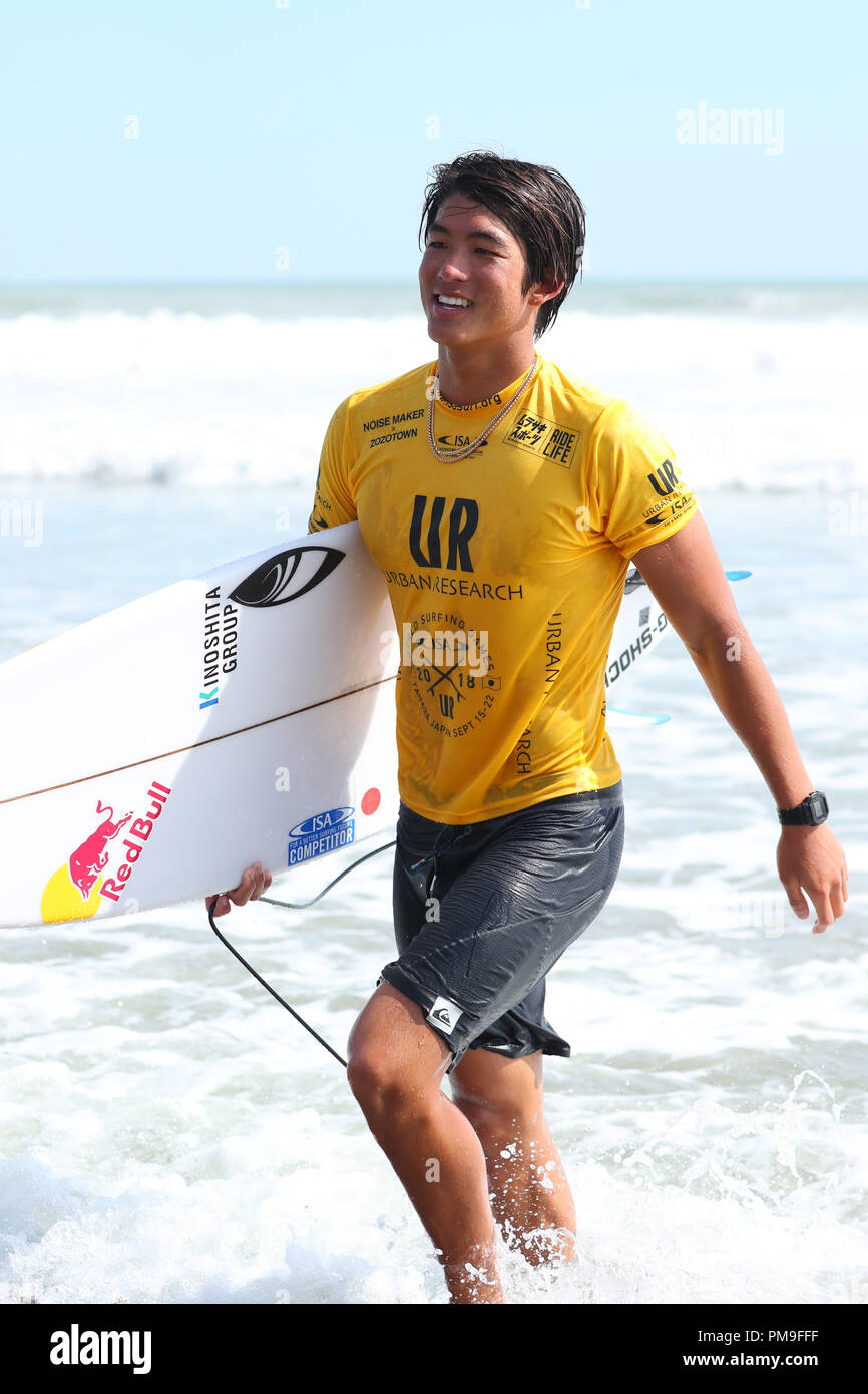 Aichi, Japan. 17th Sep, 2018. Kanoa Igarashi (JPN) Surfing : ISA World ...